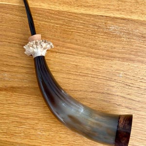 Smoking Pipe of a Bull's Horn Exclusive Pipe With Ebonite Stem Hand ...