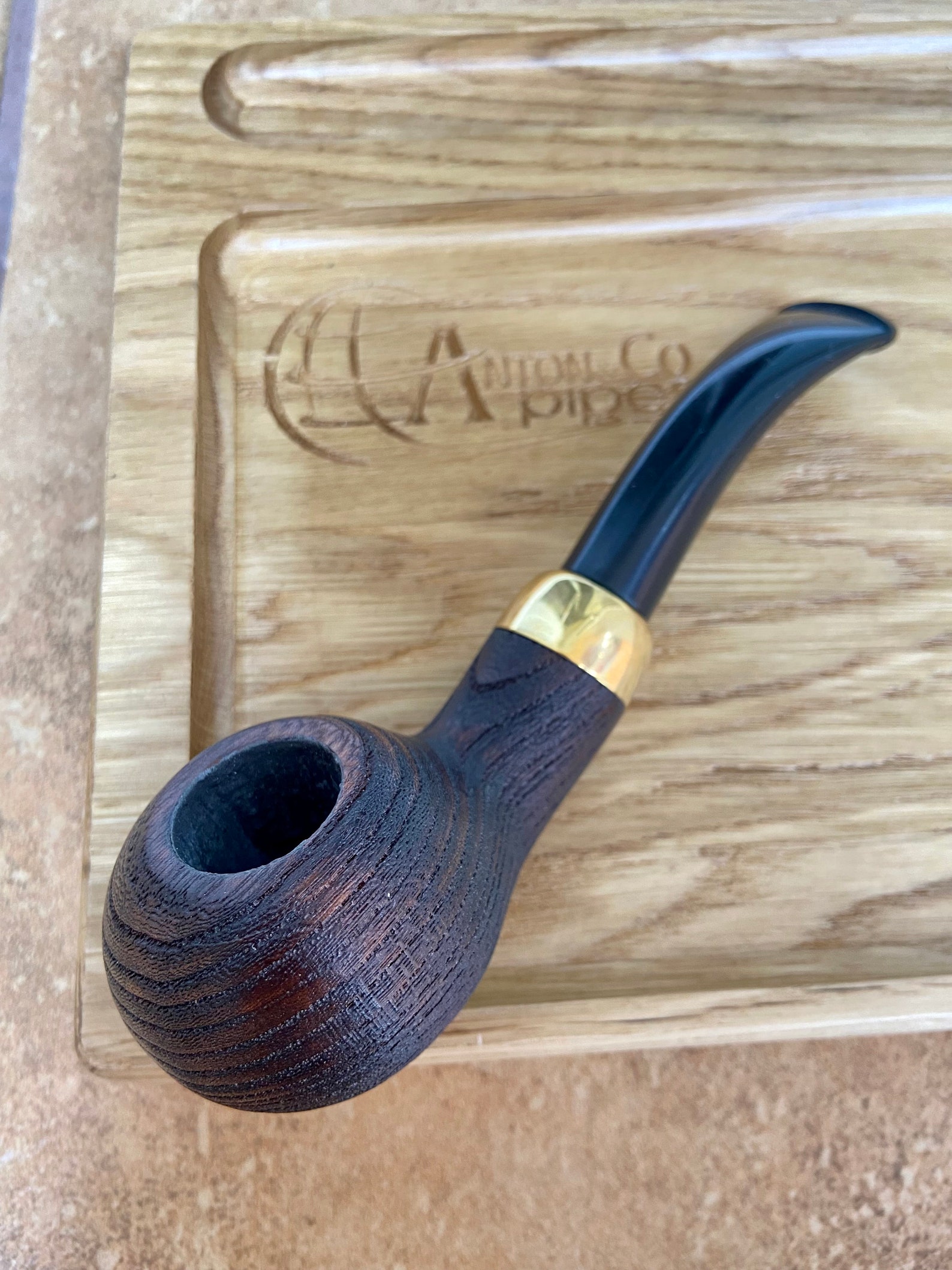 Sandblast Smoking Pipe of Maple Tree, Handcarved Bowl, Wooden Smoking ...