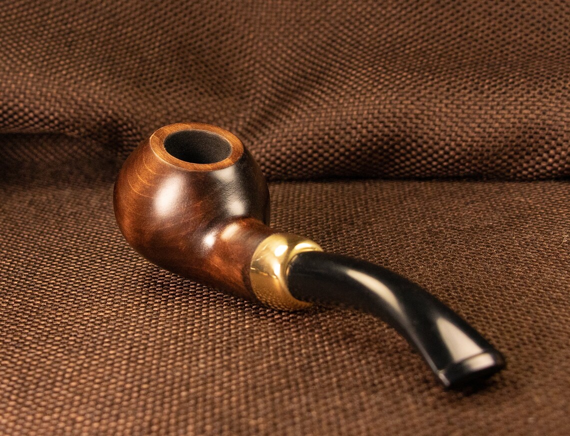 Smoking Pipe Made of Maple Tree tomato With Brass Ring and | Etsy