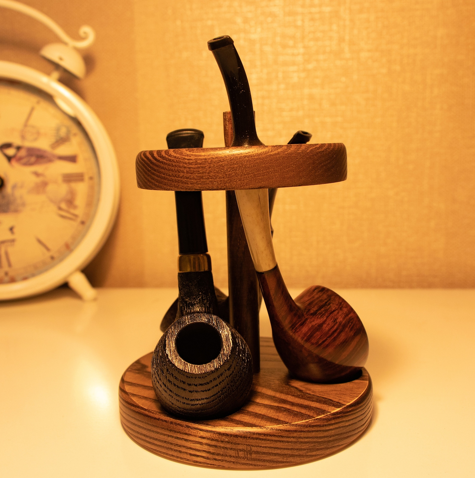 Smoking Pipe Holder for 3 Smoking Pipes Hand Carved Rack - Etsy