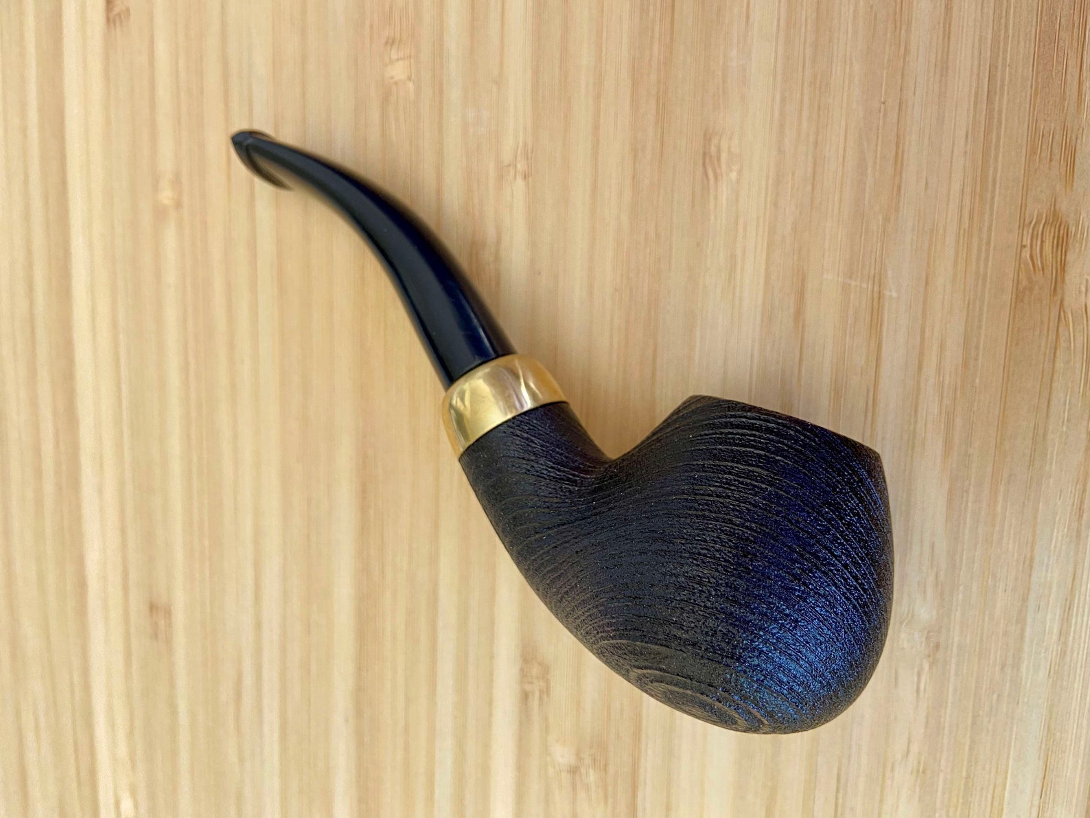 Sandblast Smoking Pipe of Maple Tree Handcarved Bowl Wooden - Etsy