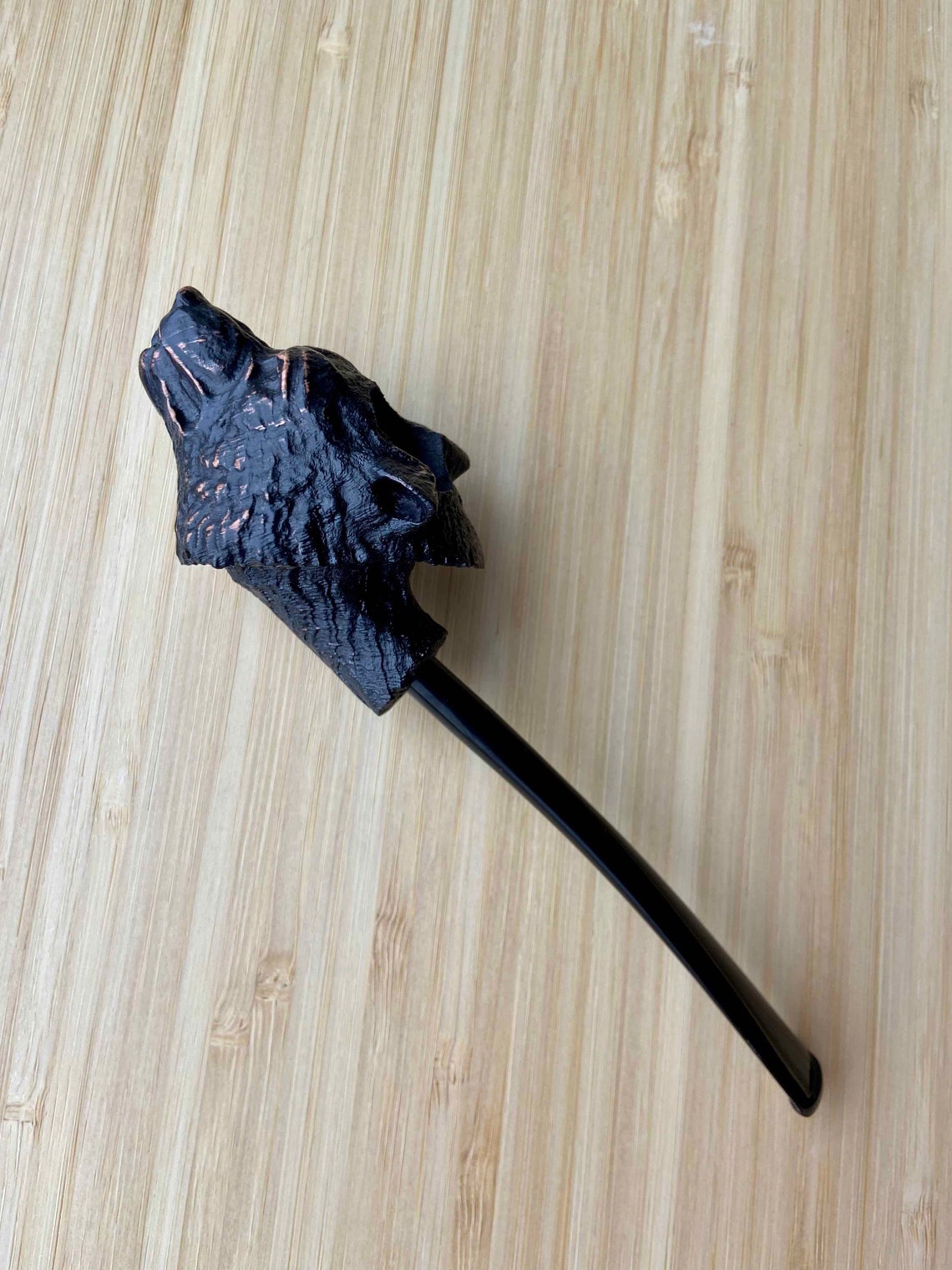 Smoking Pipe of Briar Wolf Exclusive Pipe With Vulcanite Stem - Etsy