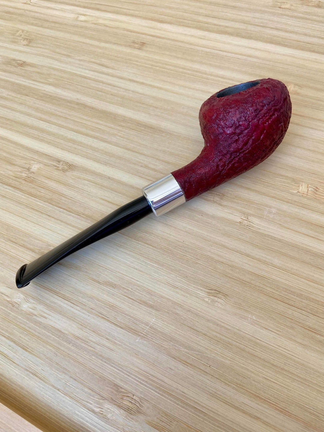 Smoking Pipe Made of Briar With Duralumin Ring and Ebonite Stem Blast ...