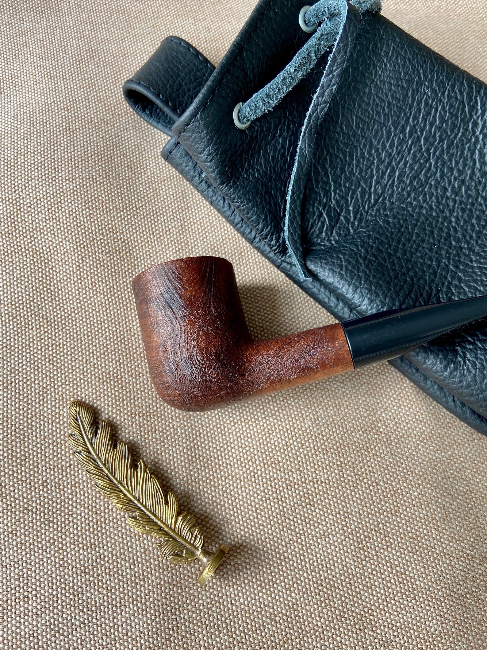 Pipe Leather Pouch Leather Smoking Bag Smoking Pipe of Briar - Etsy