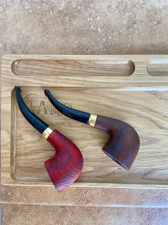 Smoking Pipe Made of Maple Tree With Brass Ring and Acrylic - Etsy