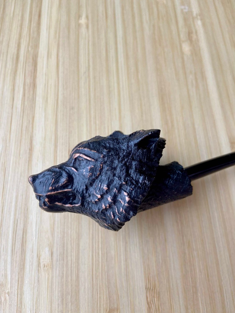 Smoking Pipe of Briar Wolf Exclusive Pipe With Vulcanite Stem - Etsy