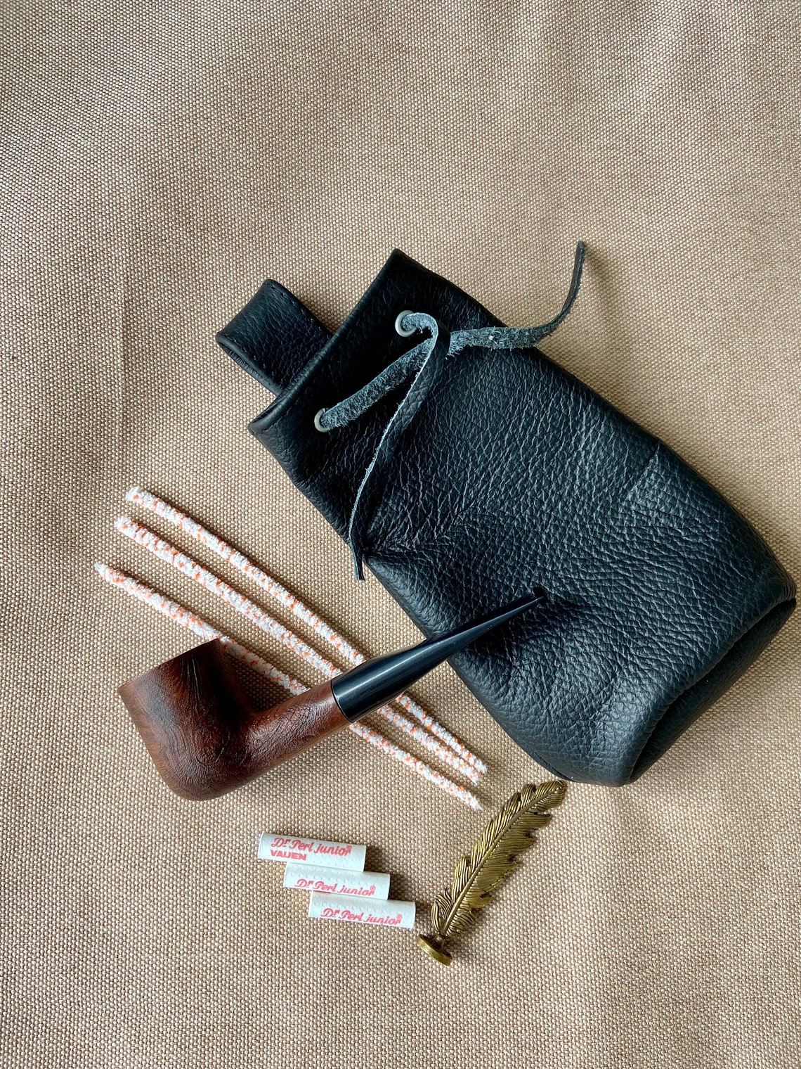 Pipe Leather Pouch Leather Smoking Bag Smoking Pipe of Briar - Etsy