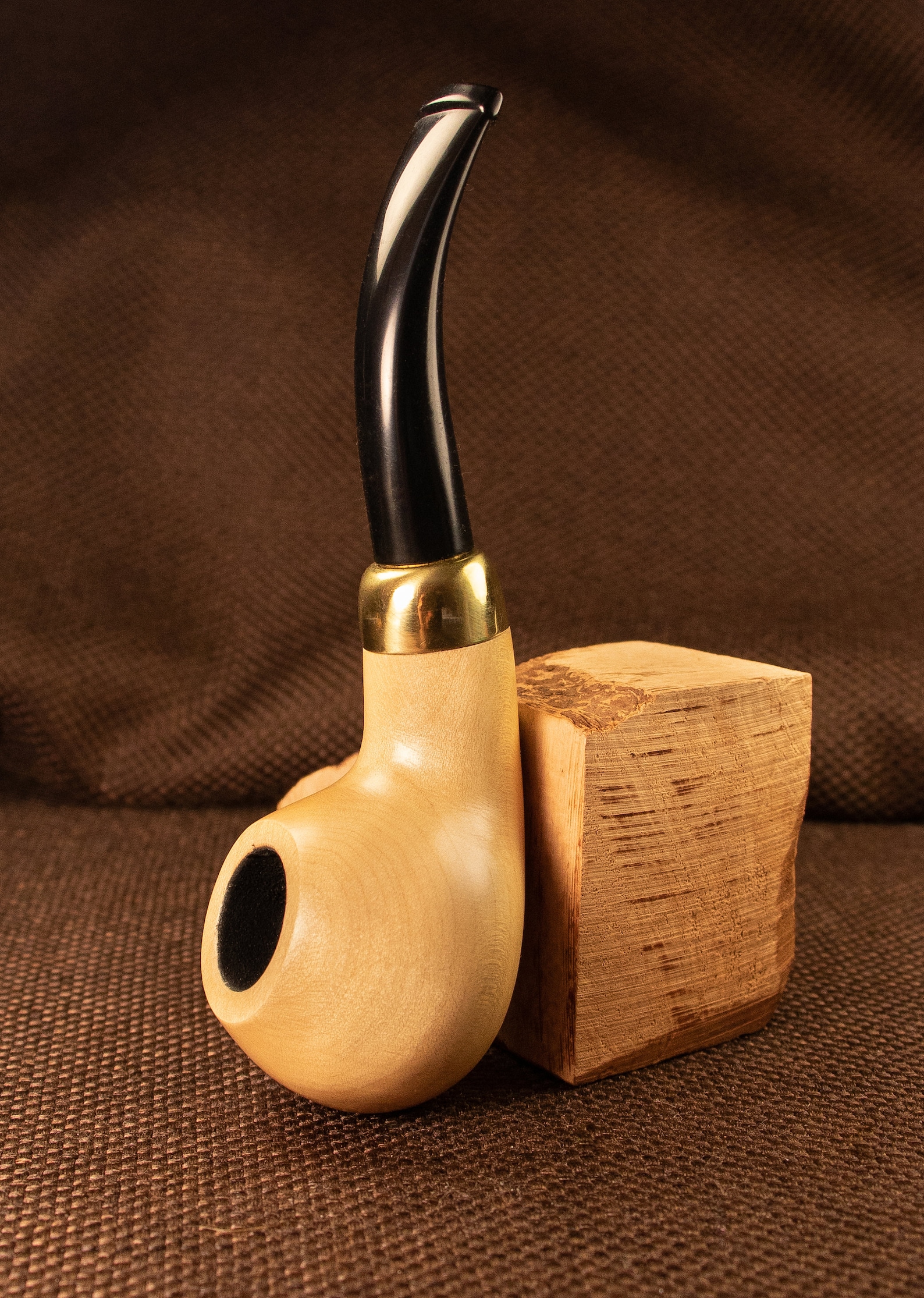 Smoking Pipe Made of Maple Tree tomato With Brass Ring and | Etsy
