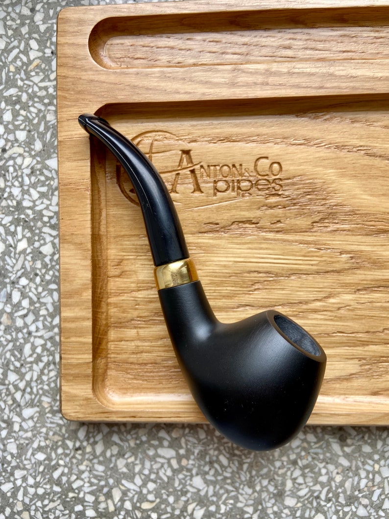 Smoking Pipe Made of Maple Tree With Brass Ring and Acrylic Stem for ...