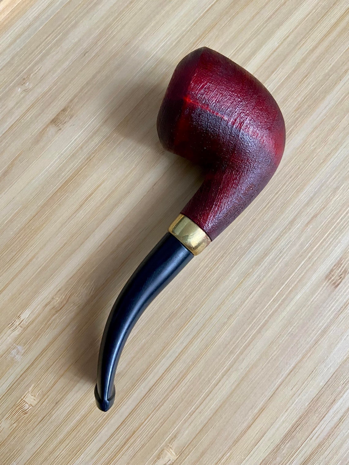 Sandblast Smoking Pipe of Maple Tree Handcarved Bowl Wooden - Etsy