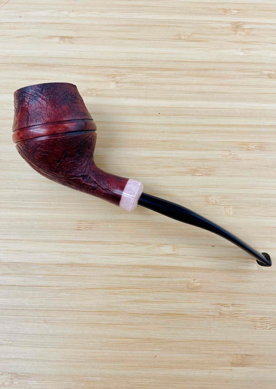 Smoking Pipe of Briar Exclusive Pipe With Ebonite Stem Hand-carved ...