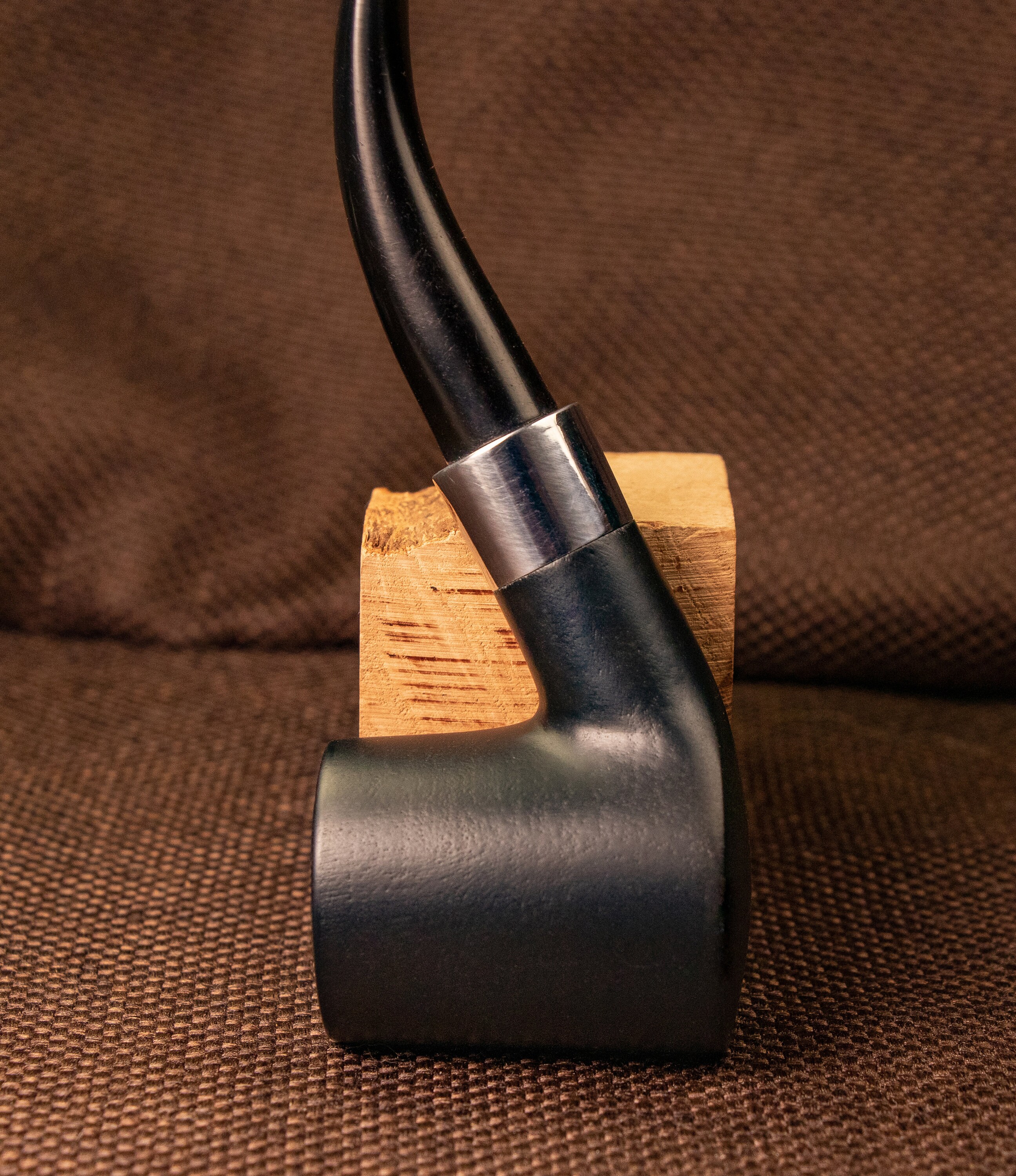Smoking Pipe Made of Maple Tree With Brass Ring and Acrylic Stem for ...