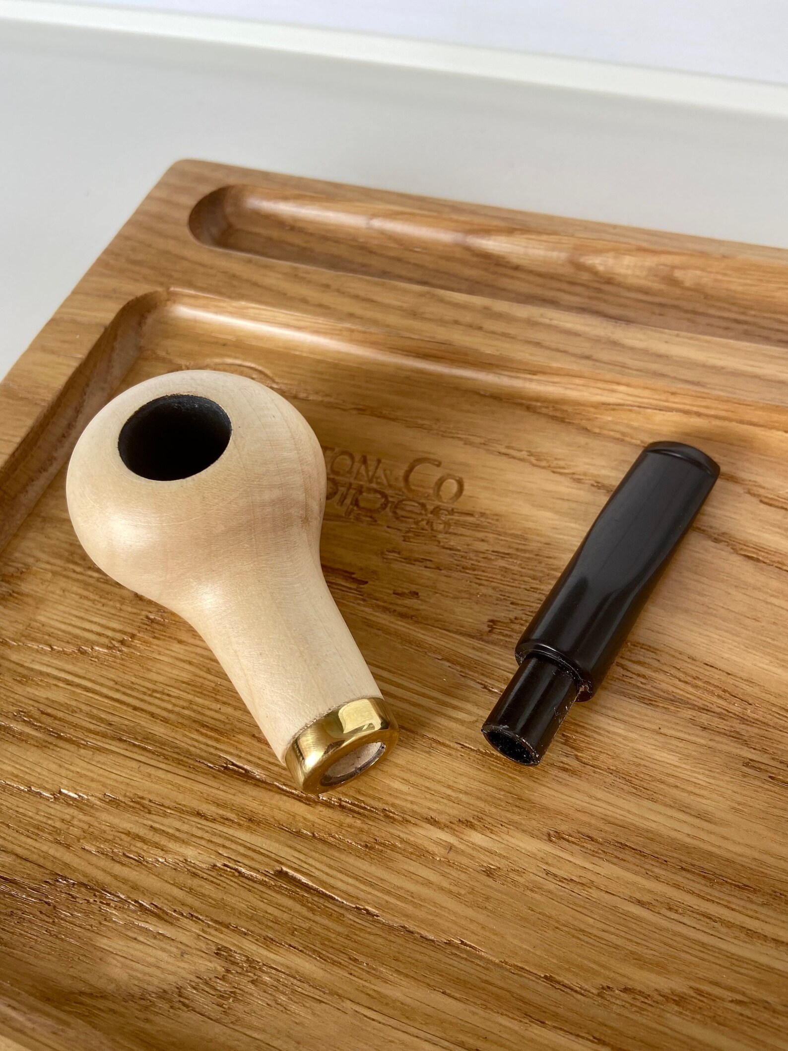 Small Smoking Pipe Made of Maple Tree With Brass Ring and - Etsy