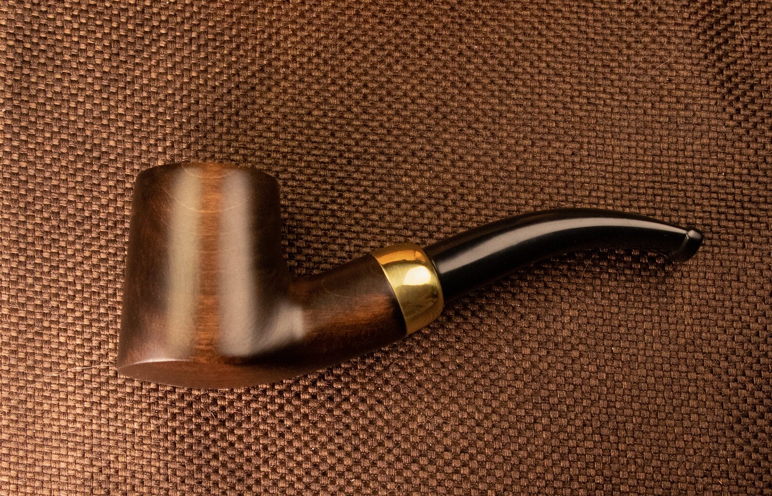 Smoking Pipe Made of Maple Tree With Brass Ring and Acrylic Stem for ...