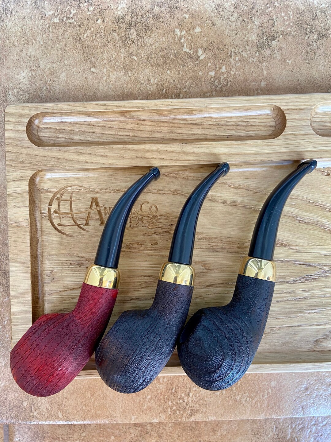 Sandblast Smoking Pipe of Maple Tree, Handcarved Bowl, Wooden Smoking ...