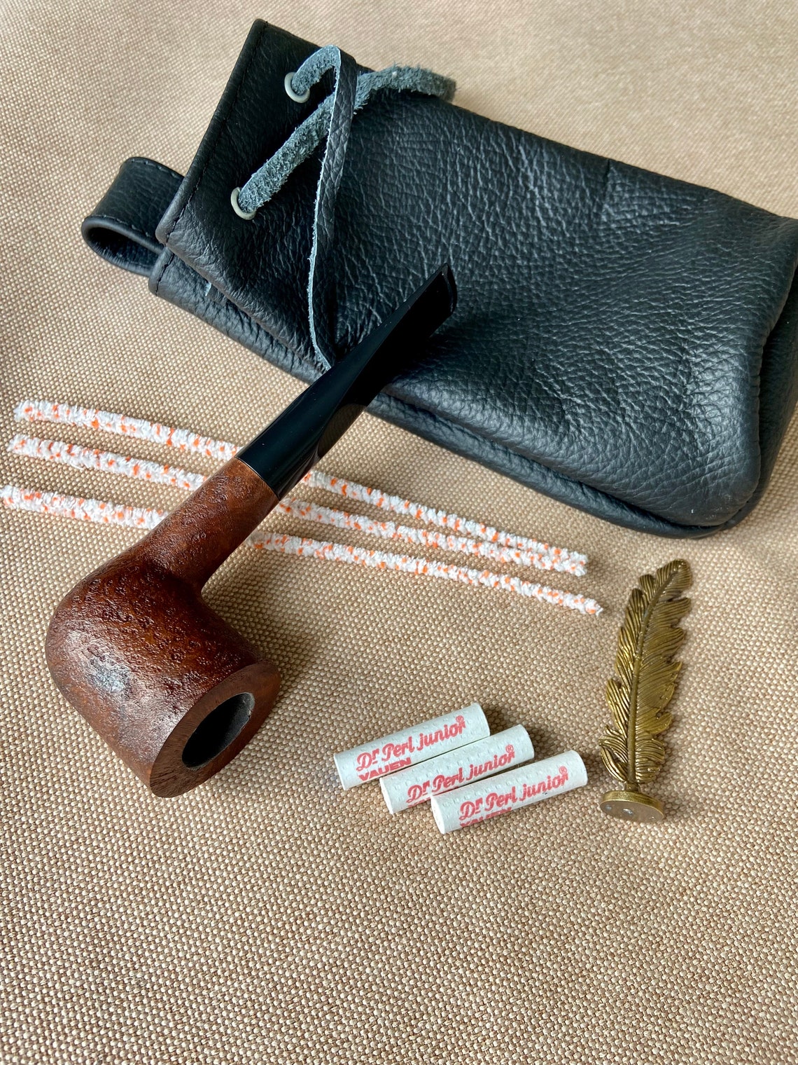 Pipe Leather Pouch Leather Smoking Bag Smoking Pipe of Briar - Etsy