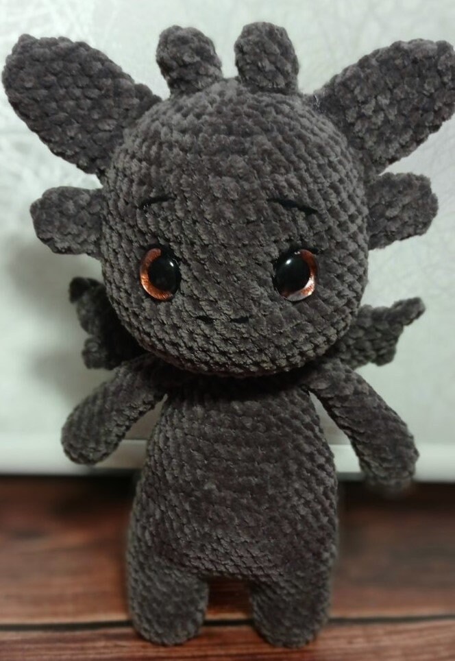 Toothless Dragon, Fury Dragon, Gray Dragon, Brown Dragon, Knitted ...