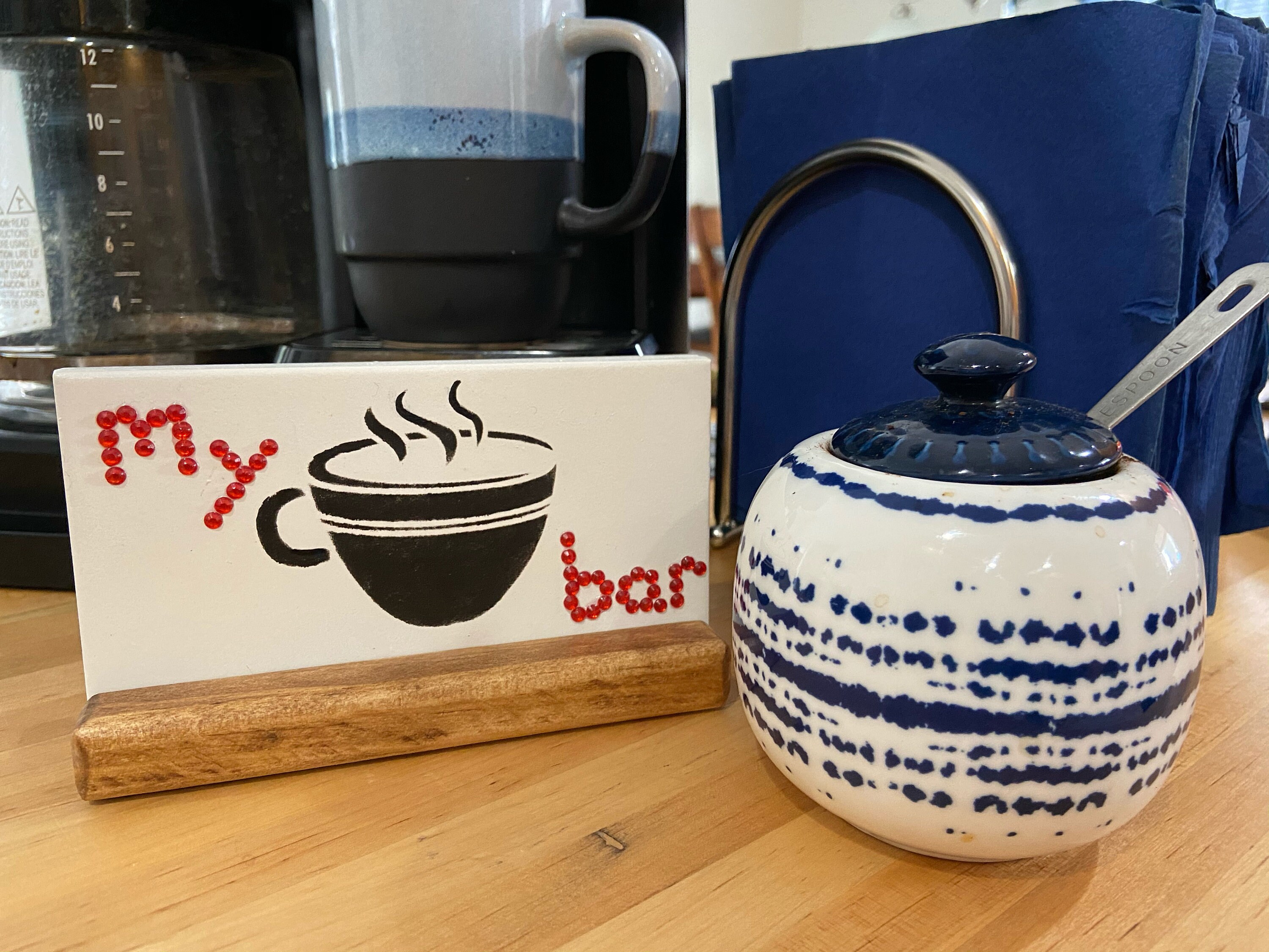 Counter Coffee Sign and Message Board Coffee Bar Tiered Tray - Etsy