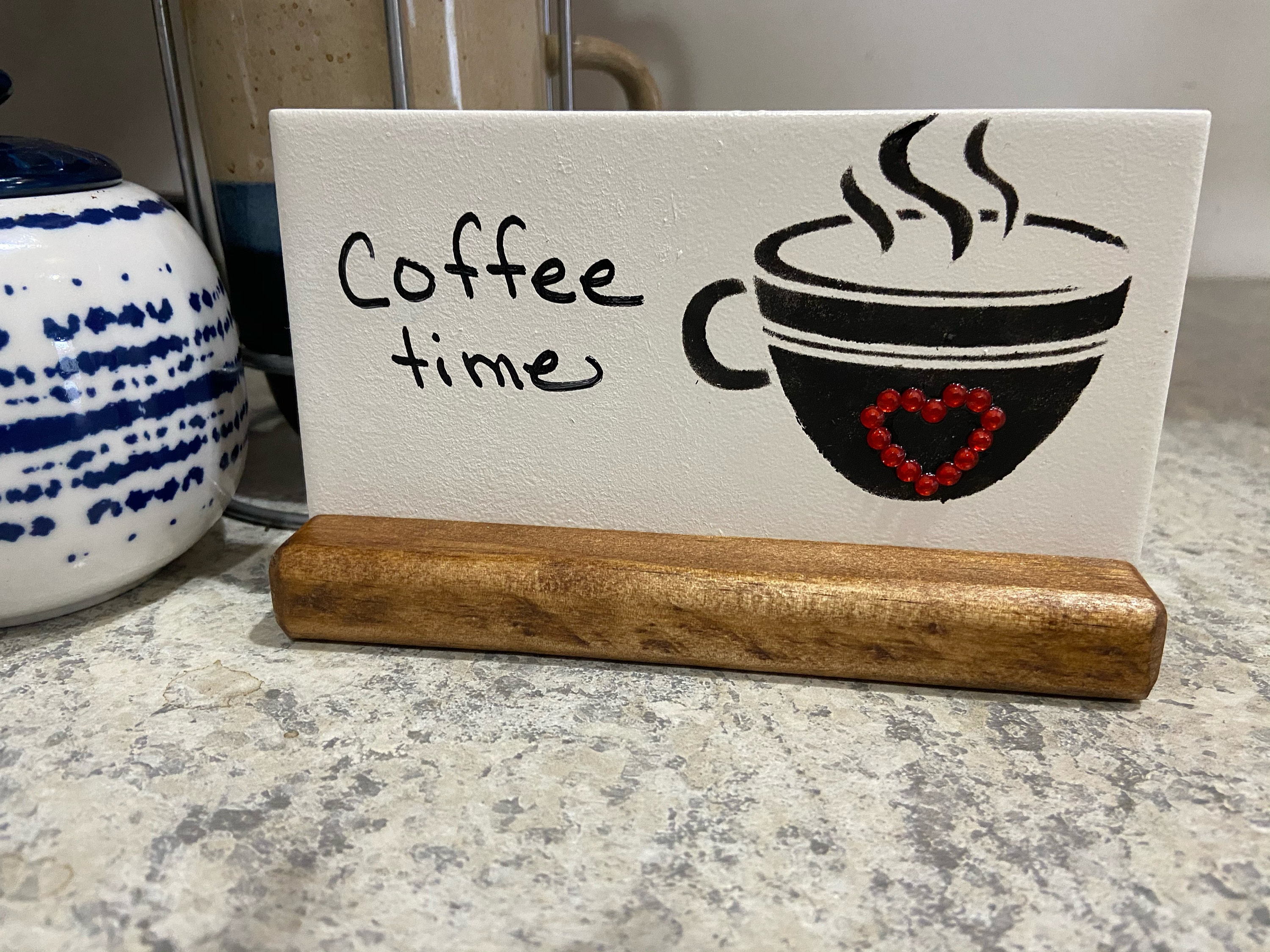 Counter Coffee Sign And Message Board Coffee Bar Tiered Tray | Etsy