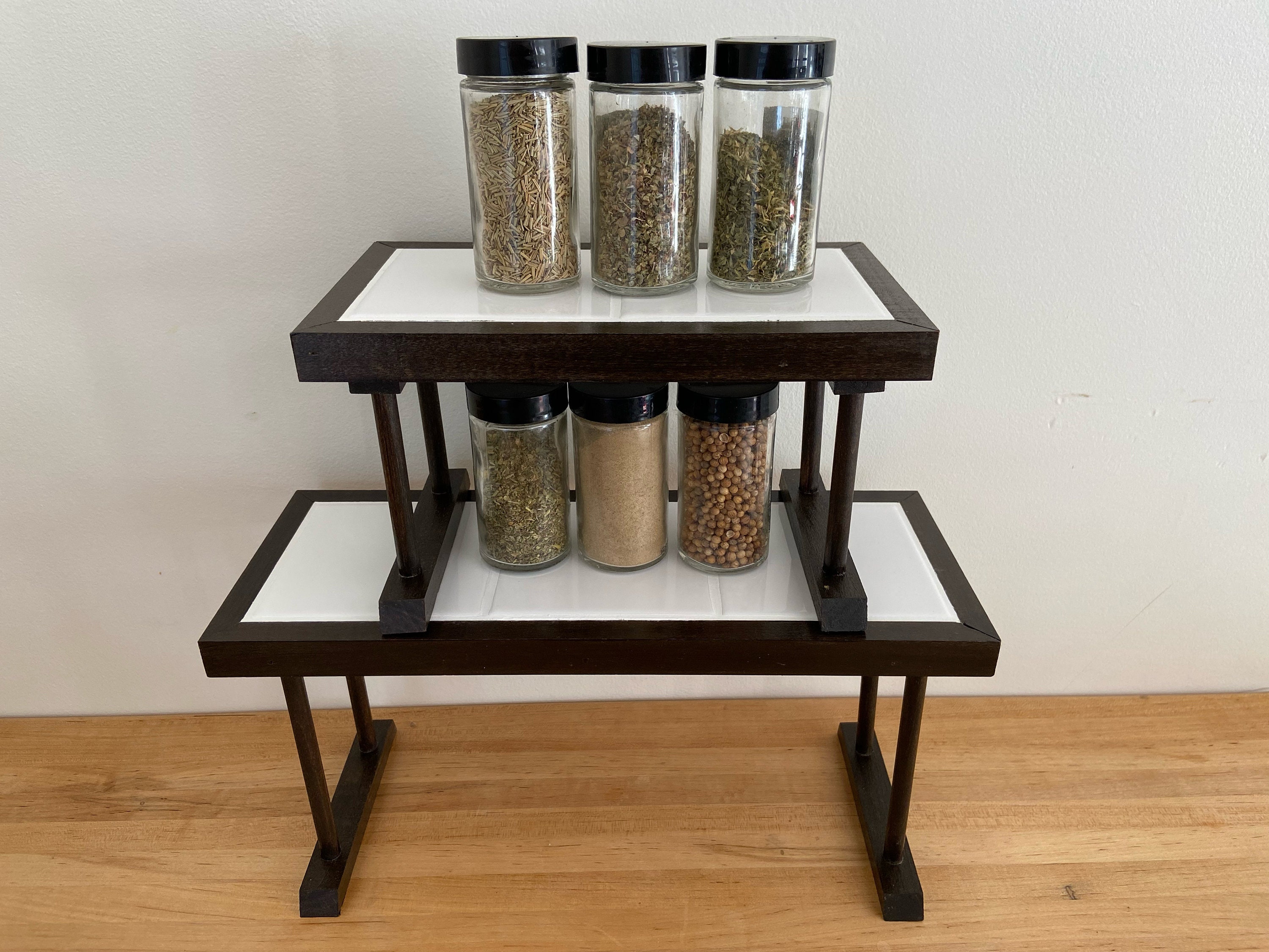 Kitchen Counter Shelf, Countertop Organizer, Wood Display Shelf ...