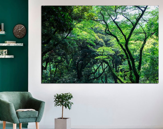 Beautiful Forest Canvas Print Trees Wall Decor Large Tree Art | Etsy
