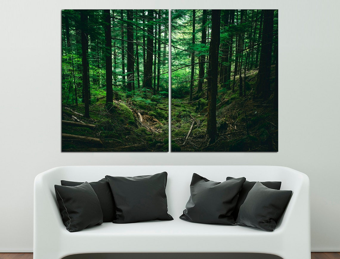 Tree Canvas Print Forest Wall Decor Large Tree Art Large - Etsy