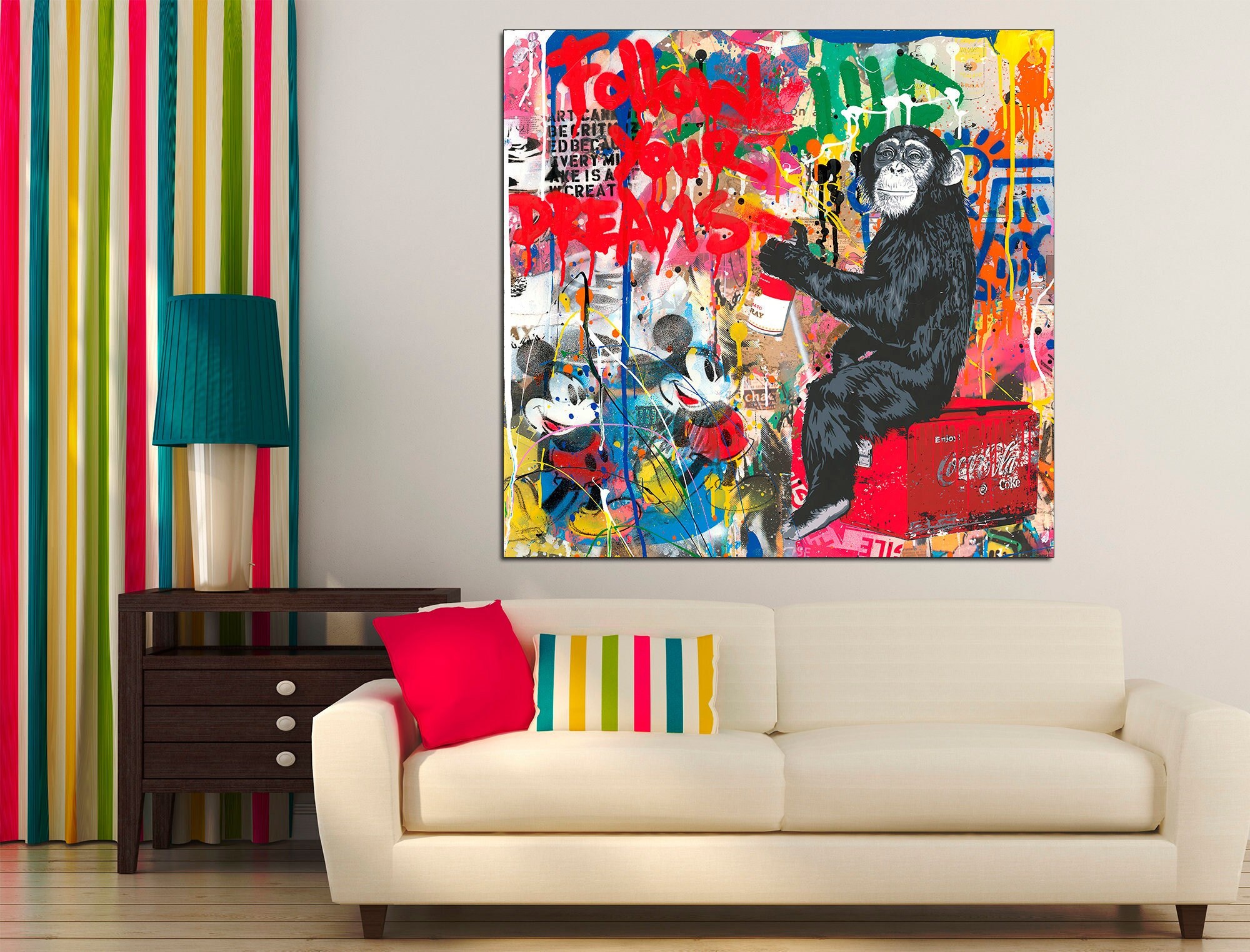 Urban Street Art On Canvas