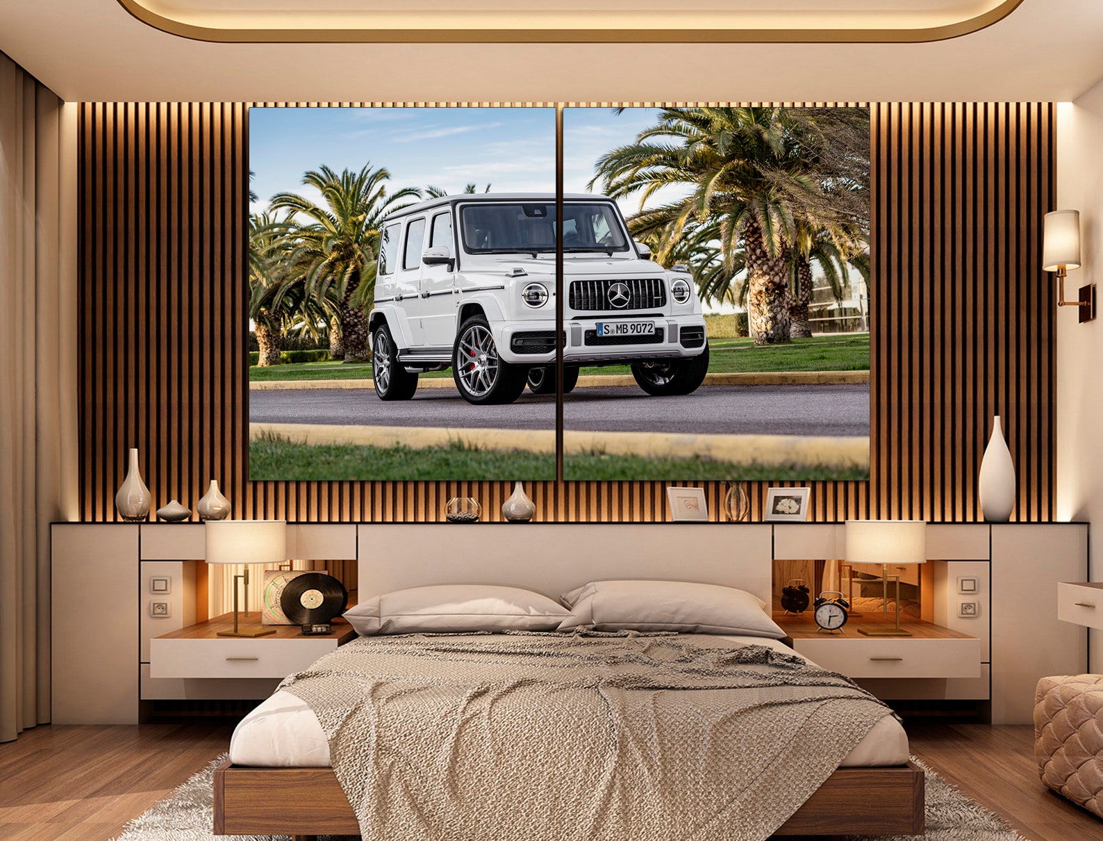Mercedes-benz G-class Canvas Print Mercedes Benz Poster White - Etsy