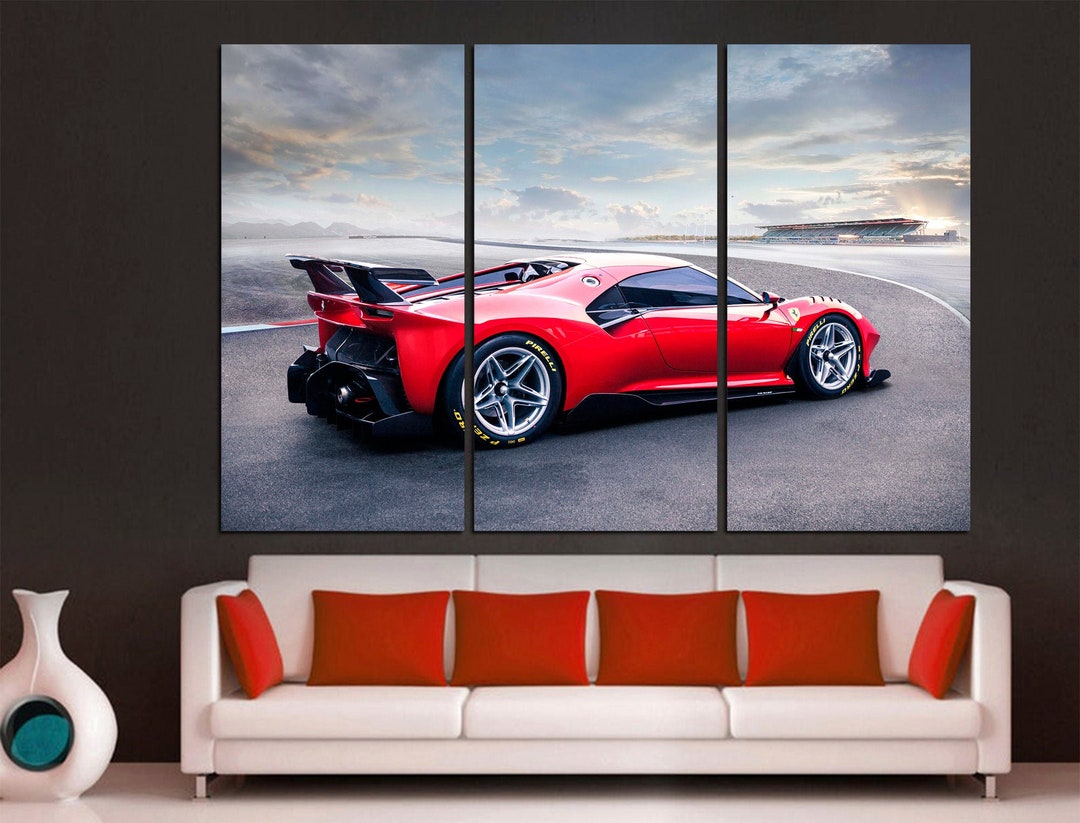 Ferrari P80 C Wall Art Ferrari Canvas Print Red Ferrari Art Ferrari ...