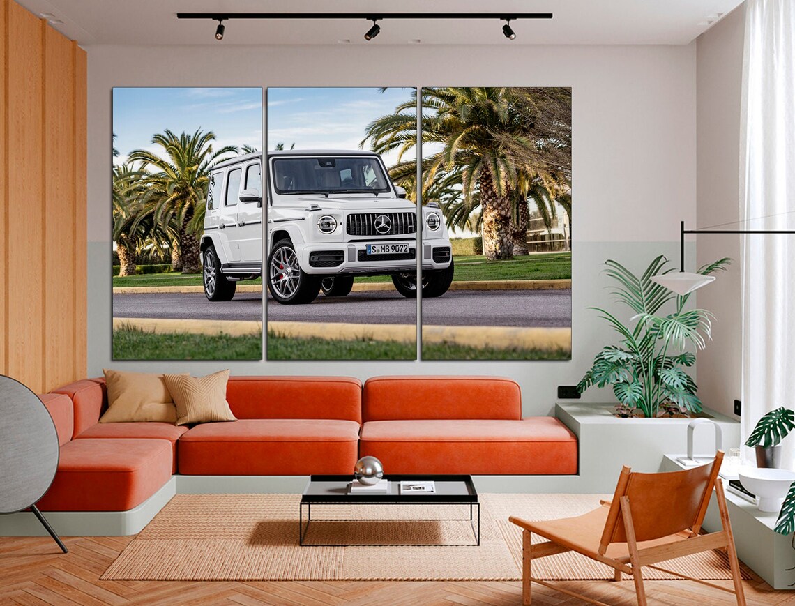 Mercedes-benz G-class Canvas Print Mercedes Benz Poster White - Etsy