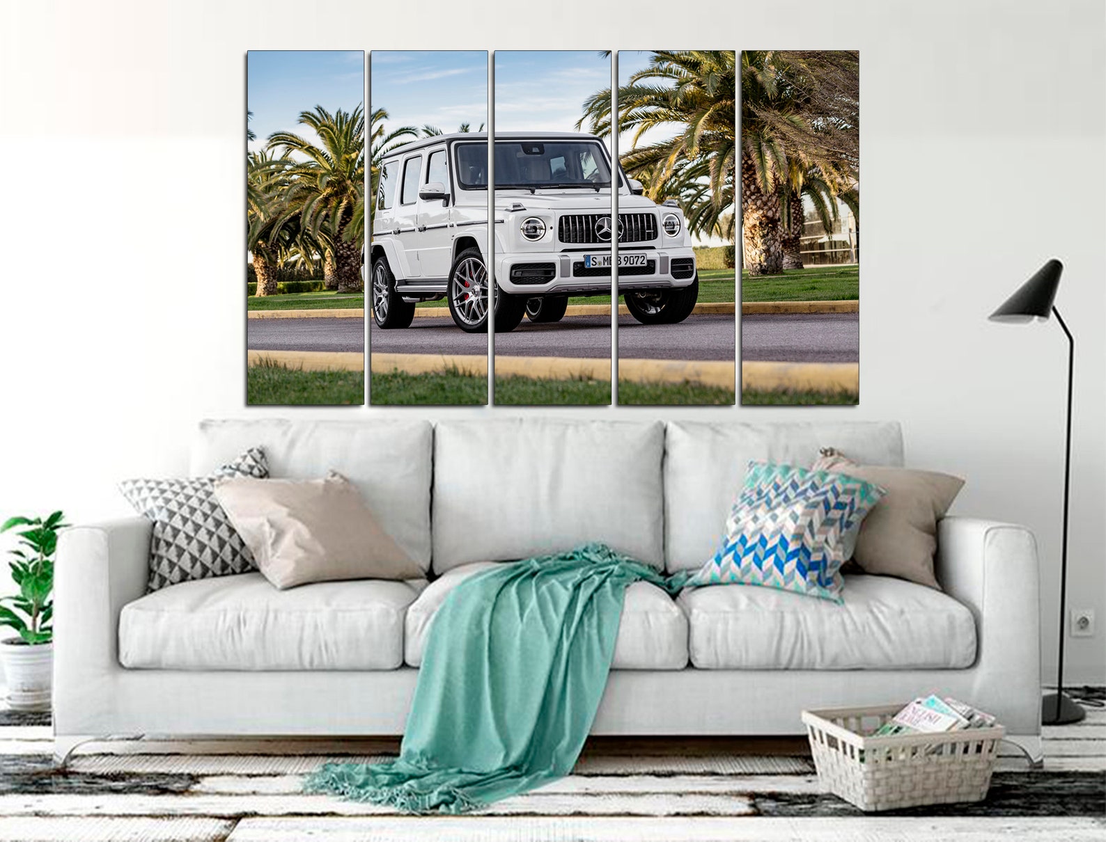 Mercedes-benz G-class Canvas Print Mercedes Benz Poster White - Etsy