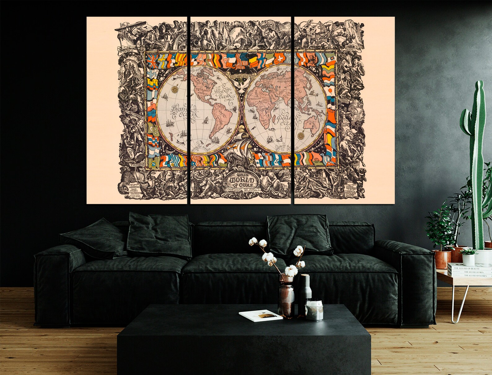 Ancient World Map World Map Canvas Print Extra Large Word Map - Etsy