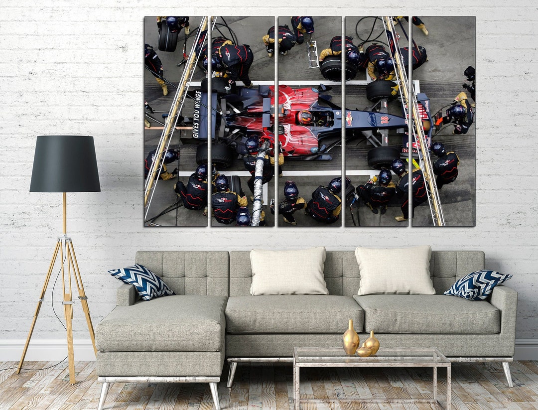 Pit Stop Poster F1 Wall Art Pit Stop Canvas Art Man Cave Decor Pit Stop ...
