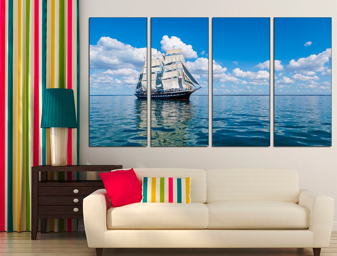 Sailing Ship Canvas Print: Seascape Wall Art, Living Room Decor - Etsy