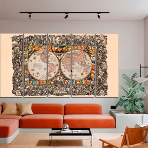 Ancient World Map World Map Canvas Print Extra Large Word Map Wall Art ...