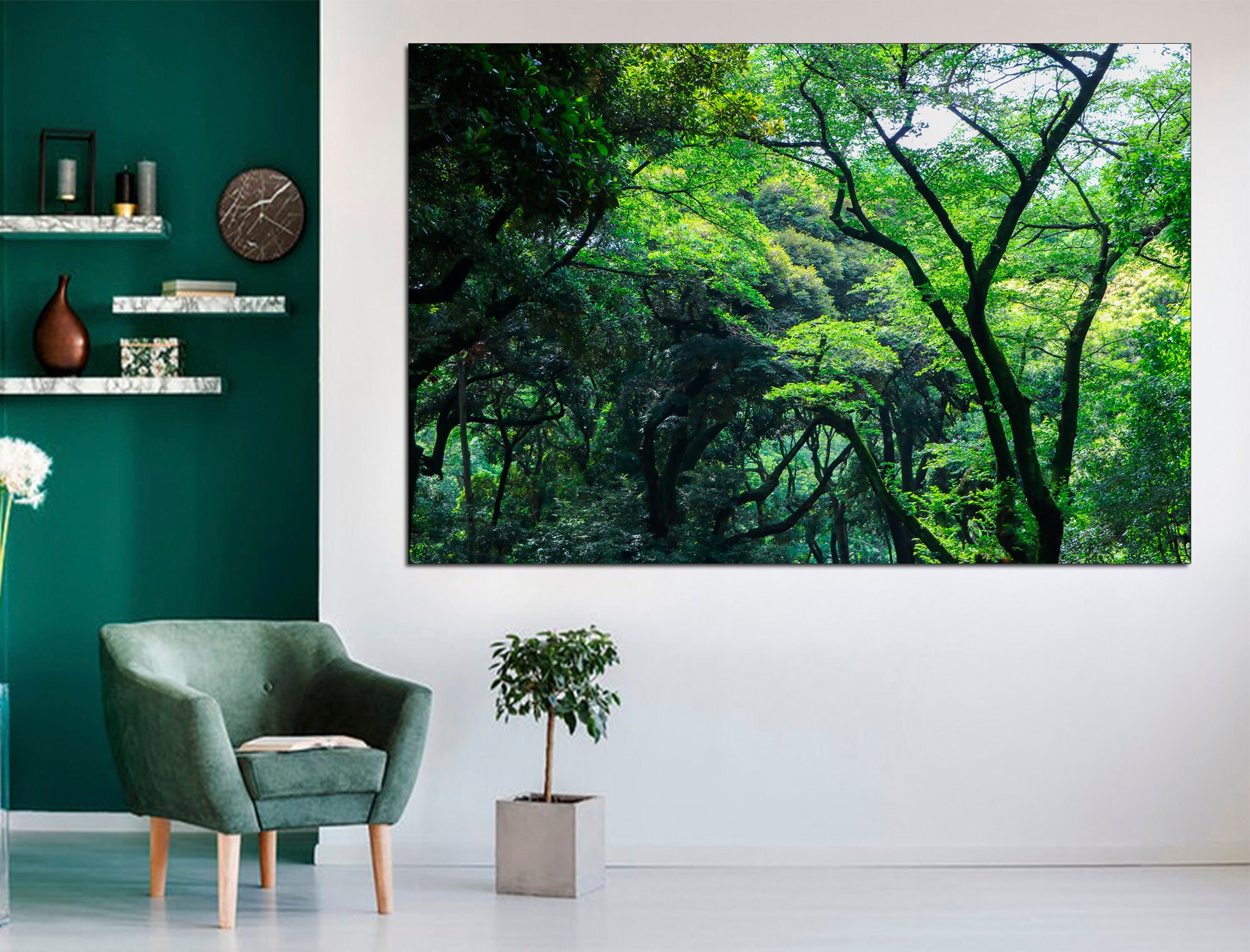 Beautiful Forest Canvas Print Trees Wall Decor Large Tree Art - Etsy