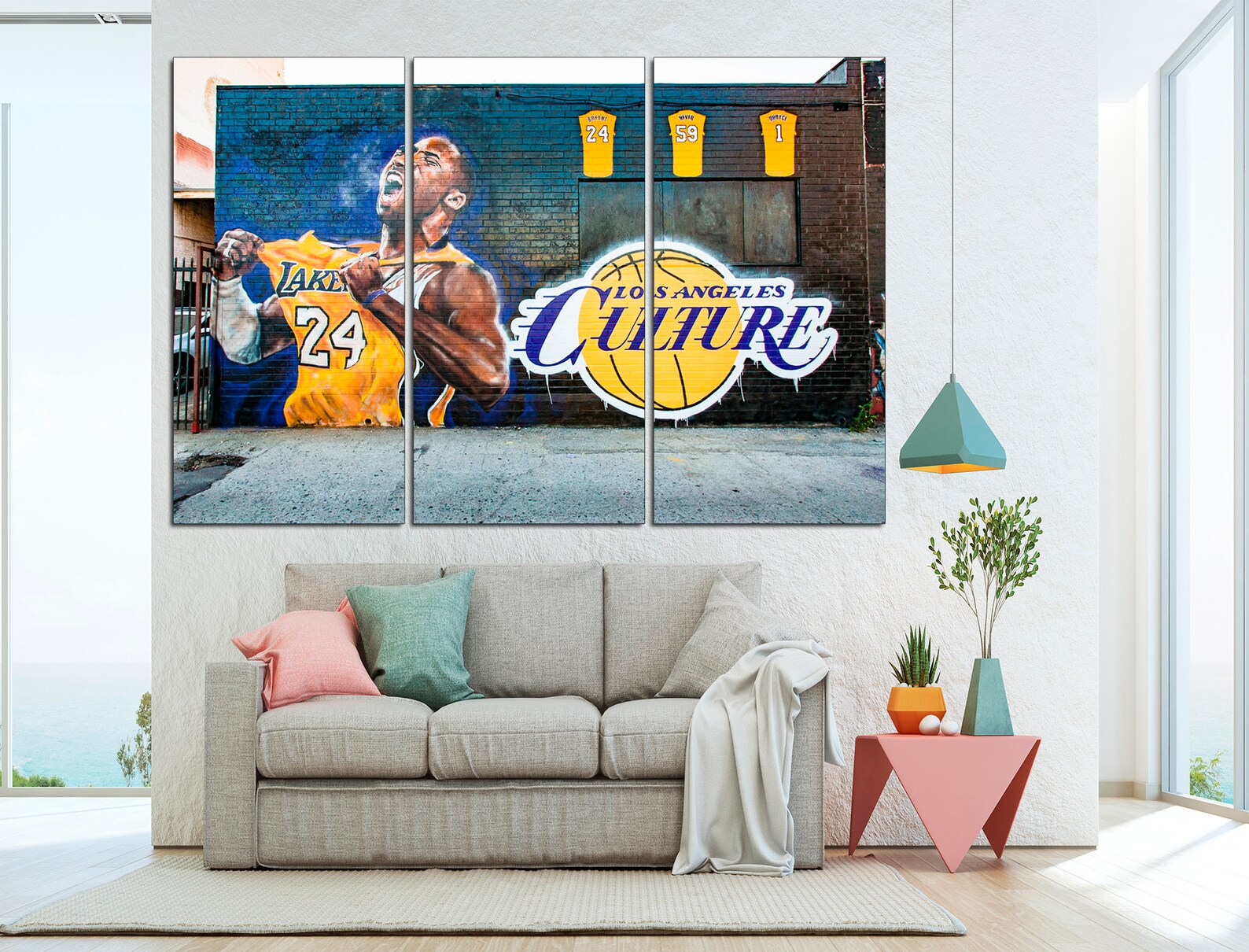 Kobe Bryant Graffiti Wall Art Kobe Canvas Print Modern Wall - Etsy