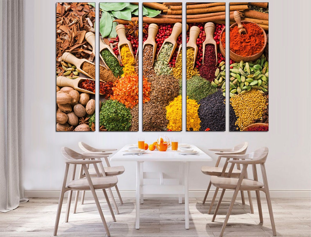 Spice Rack Kitchen Decor Spices Wall Art Kitchen Spices Decor Herbs ...