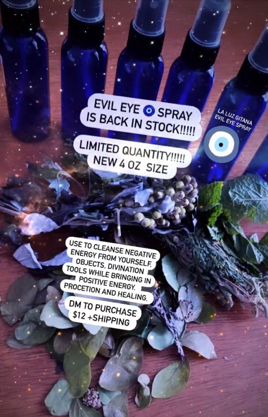 Evil Eye Spiritual Smudge and Cleansing Spray. Smudge Spray - Etsy