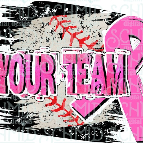 Personalized Breast Cancer Baseball TEAM PNG /pink Out - Etsy