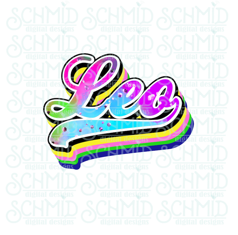 Leo PNG/ Retro Zodiac Sign Png / Leo Design / Leo Clipart / | Etsy