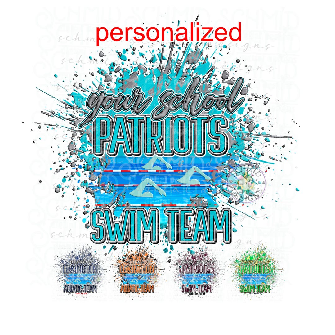 Personalized Swim TEAM PNG, Swim Mascot PNG, Mascot Design, Aquatic ...