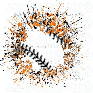 MADE TO ORDER, Splatter Baseball Png, Baseball Png, Baseball Background ...