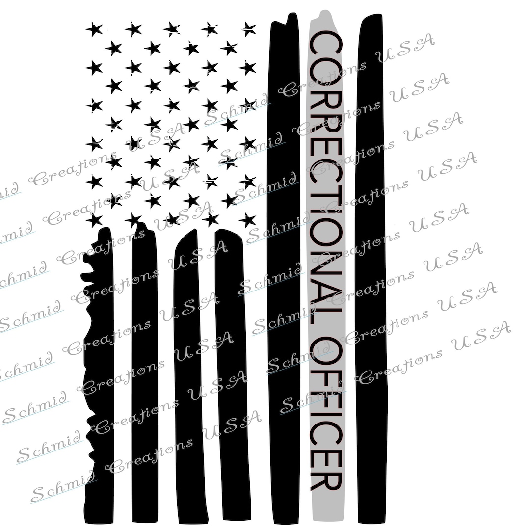 Correctional Officer Flag, Thin Silver Line Flag, Correctional Officer ...