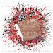 Red and Black Splatter Football PNG Football Mascot PNG - Etsy