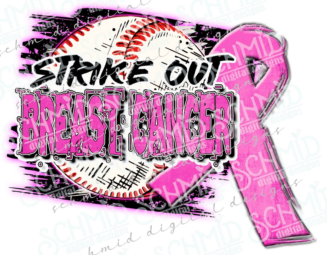 Strike Out Breast Cancer, Baseball TEAM PNG, Pink Out Baseball PNG, Breast Cancer Shirt Design ...