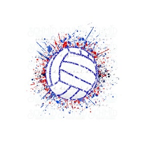 Patriotic Splatter Volleyball Png, Volleyball Background, Volleyball ...