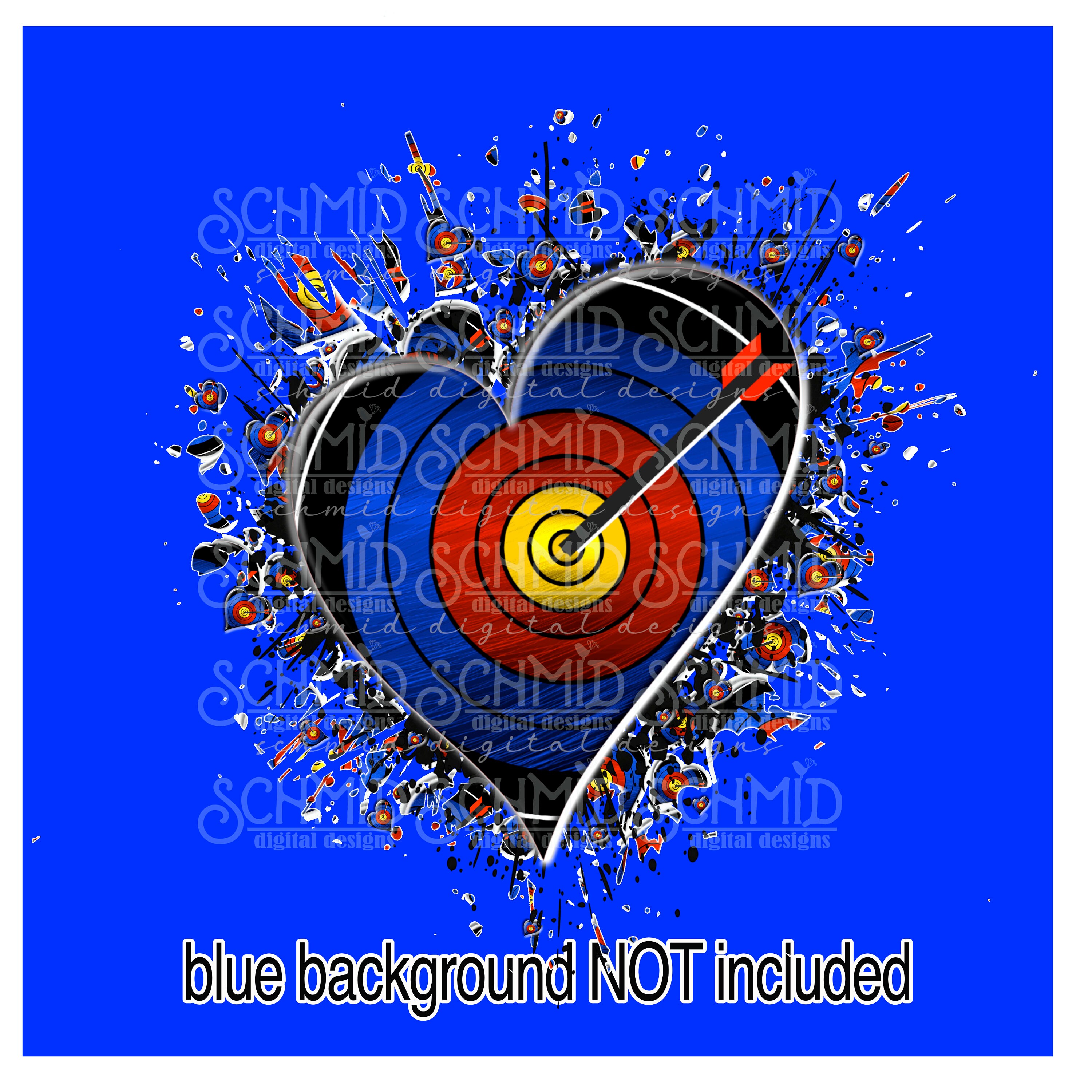 Heart Splatter, Archery Heart, Archery MOM Png, Archery Mom, Distressed ...