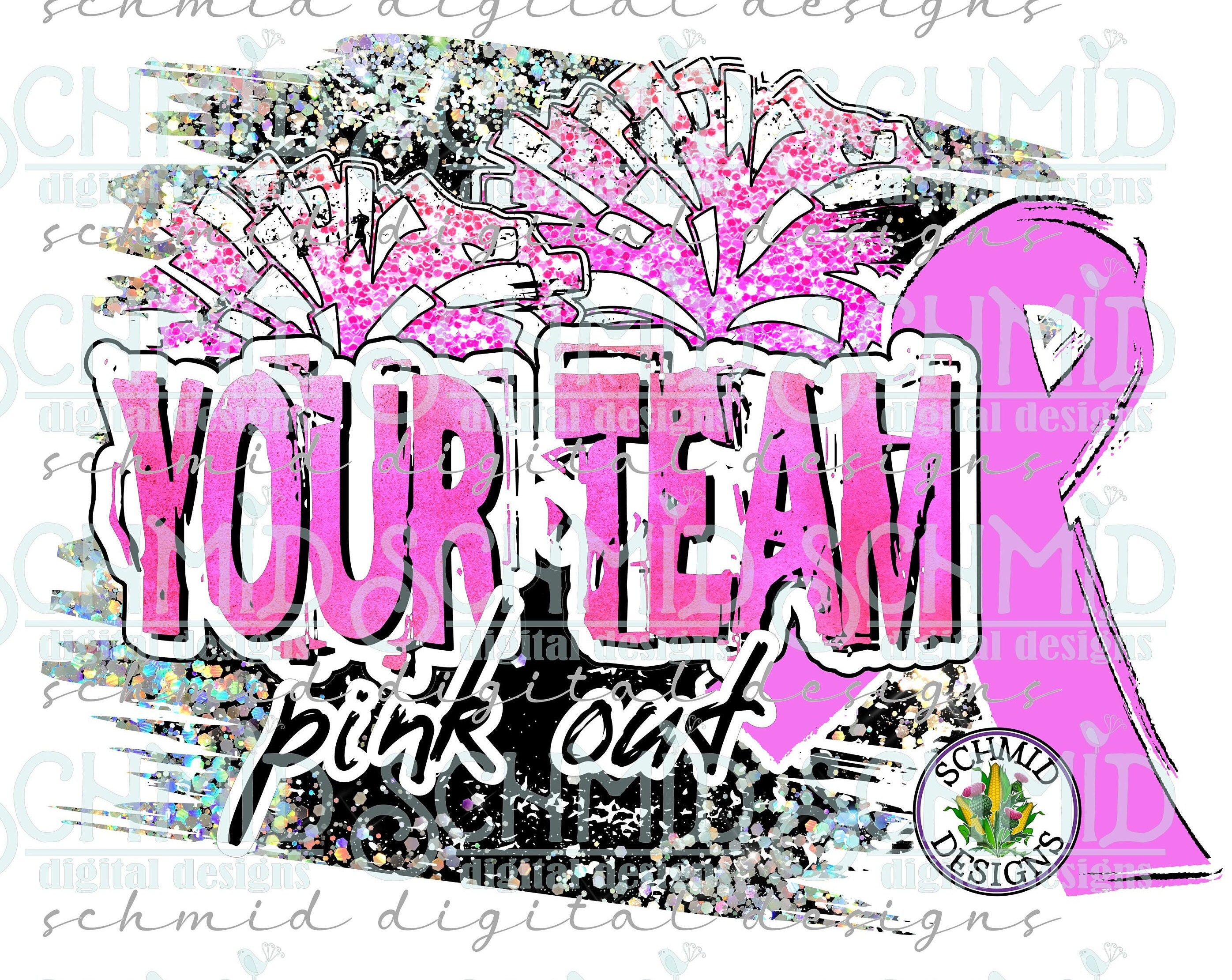 Personalized Breast Cancer Cheer PNG /pink Out Cheerl PNG / - Etsy