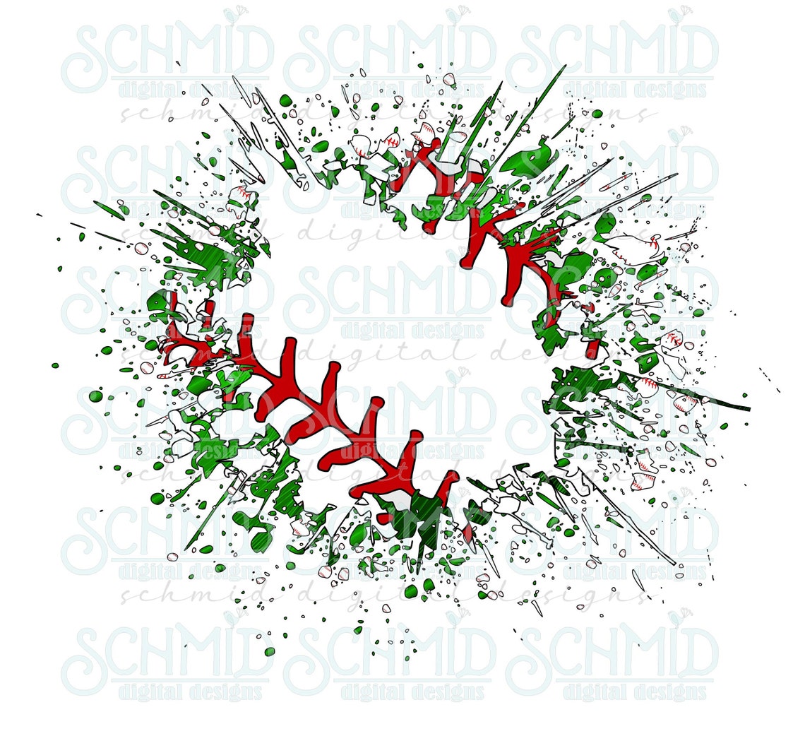 Green Splatter Baseball Png Baseball Png Baseball Background - Etsy